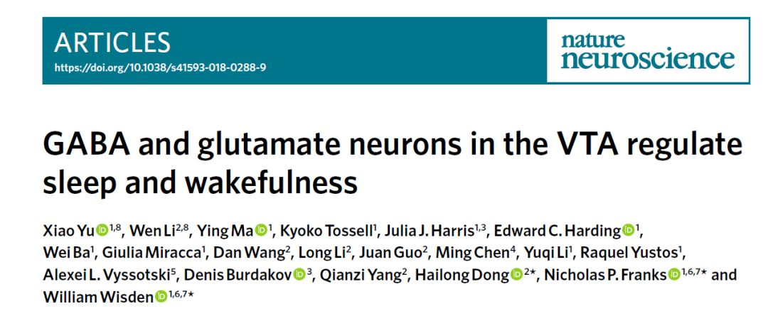 【客户文章】《Nature neuroscience》VTA中GABA能和谷氨酸能神经元对觉醒和睡眠的调节机制 - 知乎