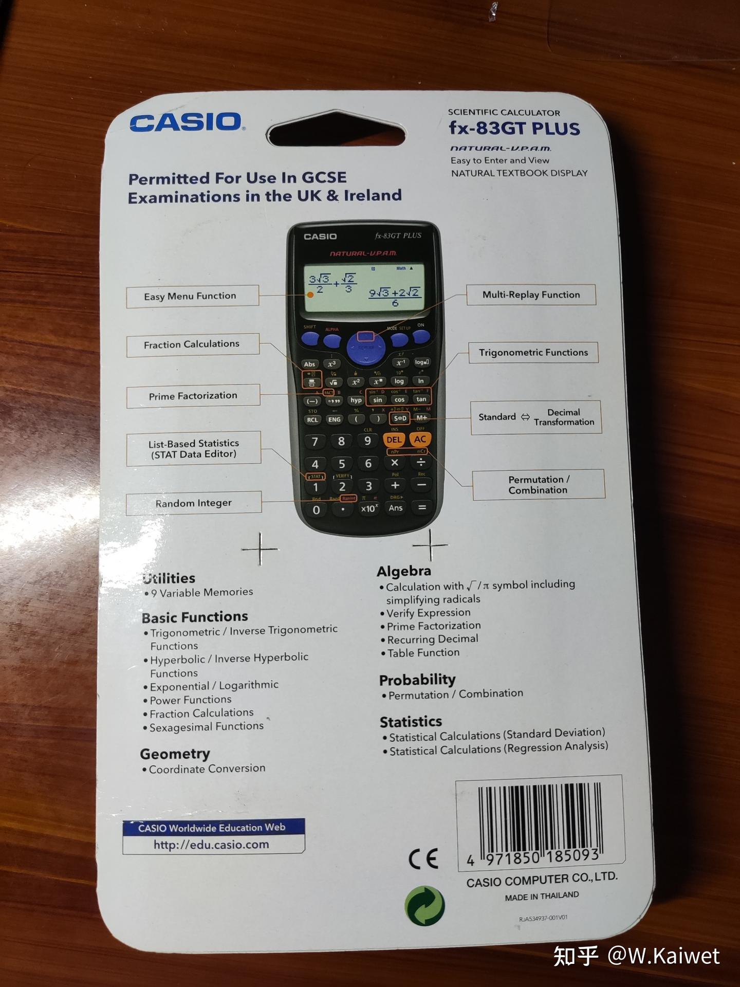 来自异国的计算器——CASIO fx-83GT PLUS评测 - 知乎
