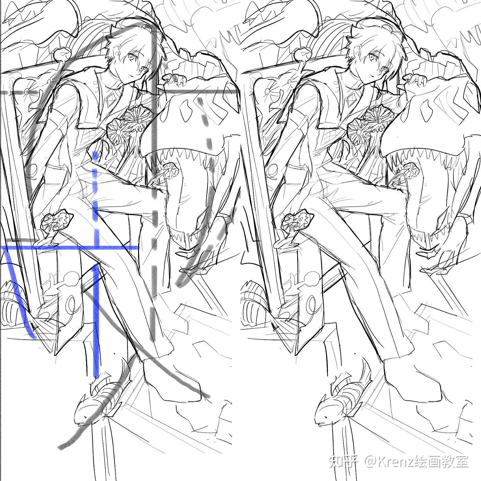 Krenz绘画教室【优秀作业心得】动态与构成-0102 - 知乎
