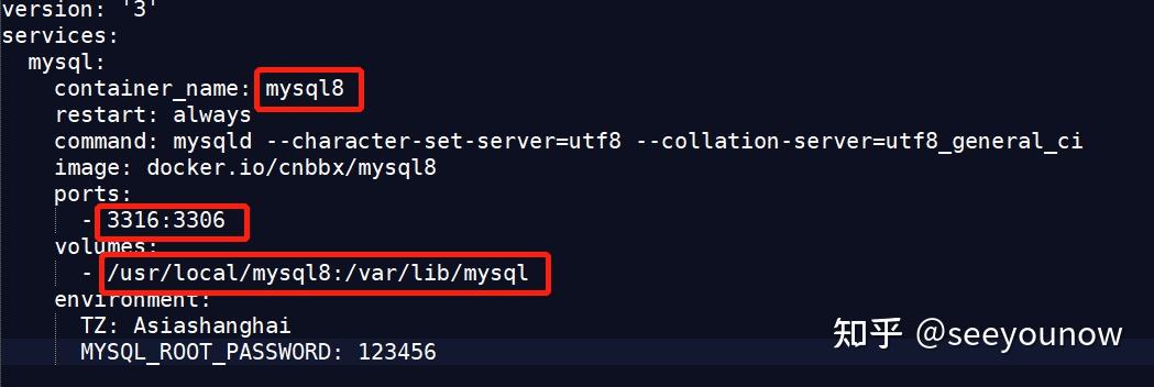 3.docker-compose 运行Mysql8 - 知乎