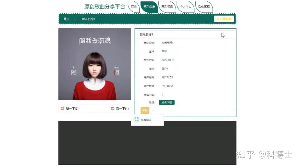 基于springboot的“原创歌曲分享平台”的设计与实现(源码数据库文档ppt 知乎