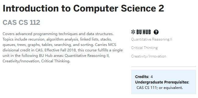 波士顿大学计算机科学专业(BA)该预习什么?重要课程知识点梳理! - 知乎