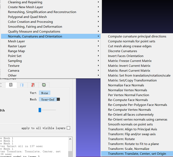 MeshLab网格平移、缩放、旋转 - 知乎
