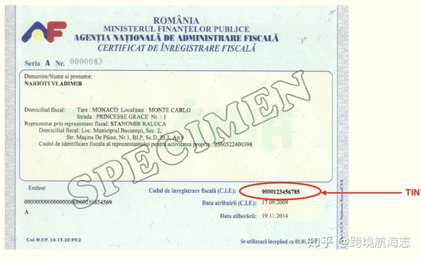 如何获得罗马尼亚的纳税识别号（TIN） - 知乎