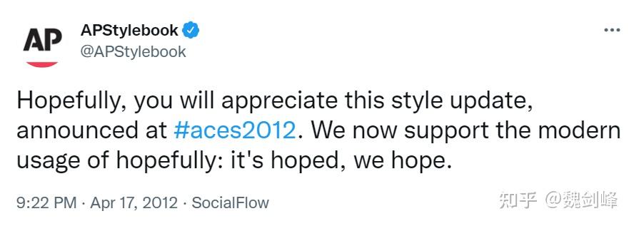 Hopefully这一单词为何存在争议？ - 知乎