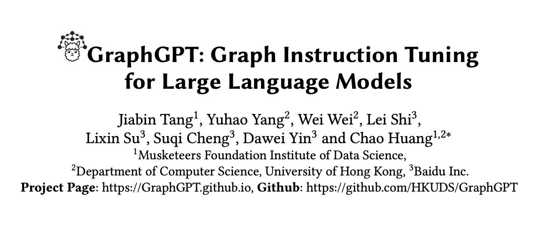 港大联合百度开源通用图大模型GraphGPT：让大语言模型读懂图数据 - 知乎