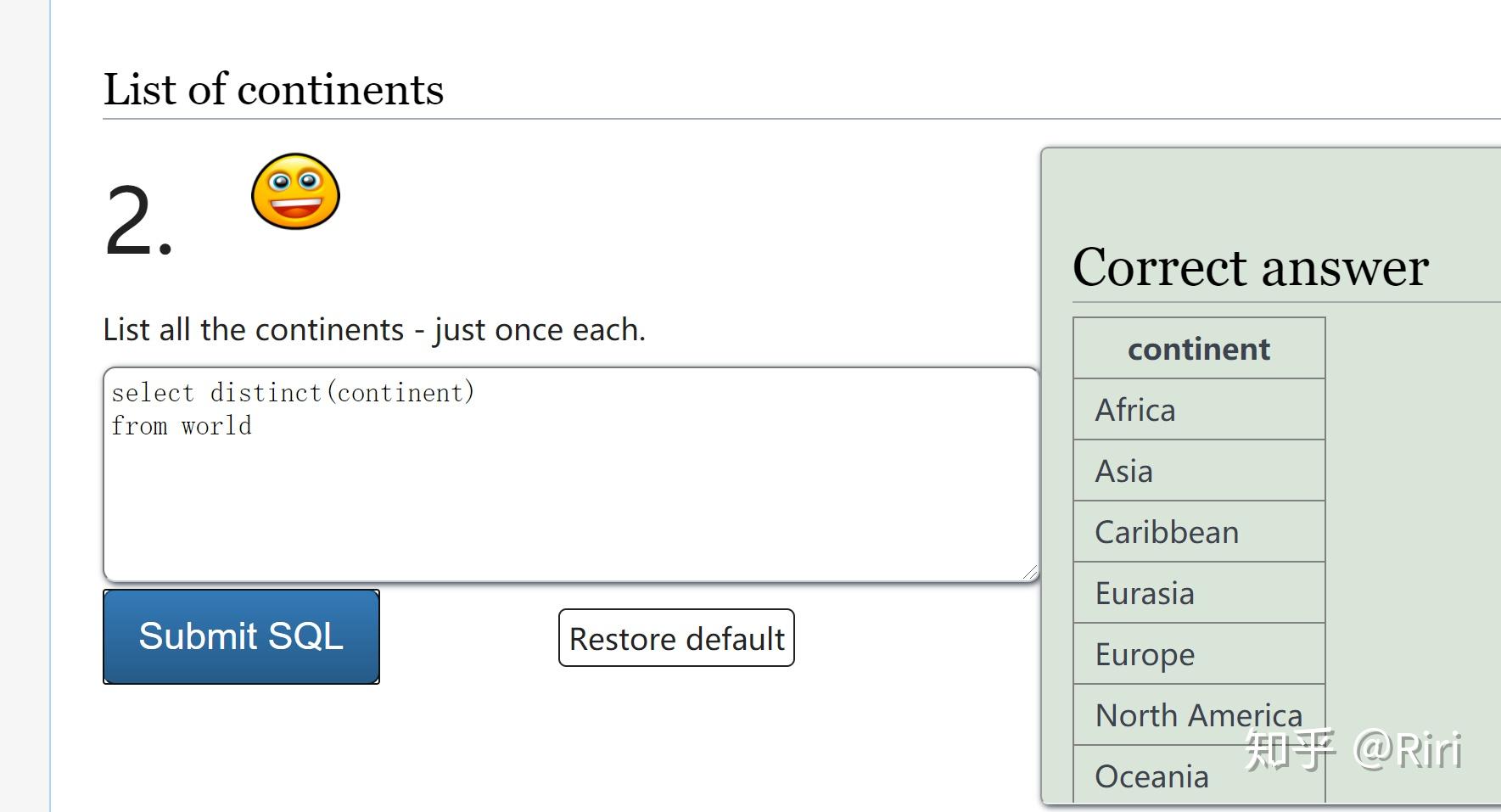 【sqlzoo答案】SUM and COUNT - 知乎
