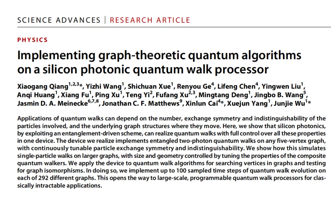 34岁海归开发新型可编程光量子计算芯片，量子行走全要素可调控 - 知乎