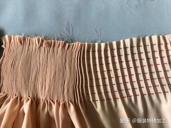 【缩褶绣面料抽褶】科普特种绣花加工工艺，分享汉服面料褶皱工艺。 - 知乎