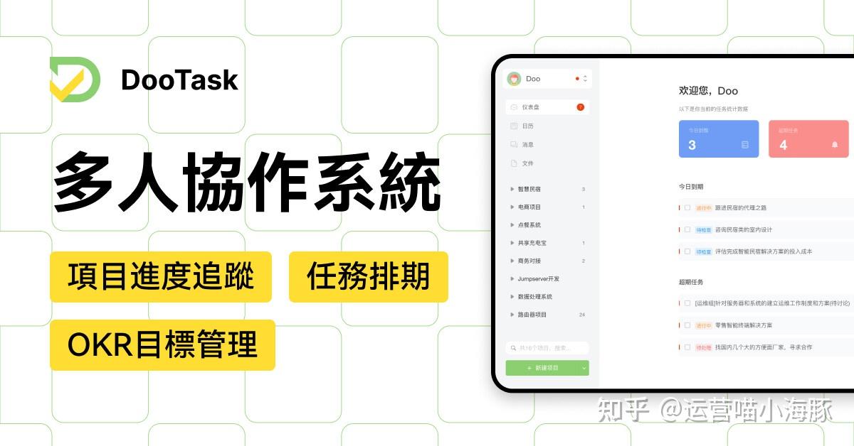 一人公司用DooTask，轻松管理任务、规划项目，工作有条不紊，效率显著提升 - 知乎