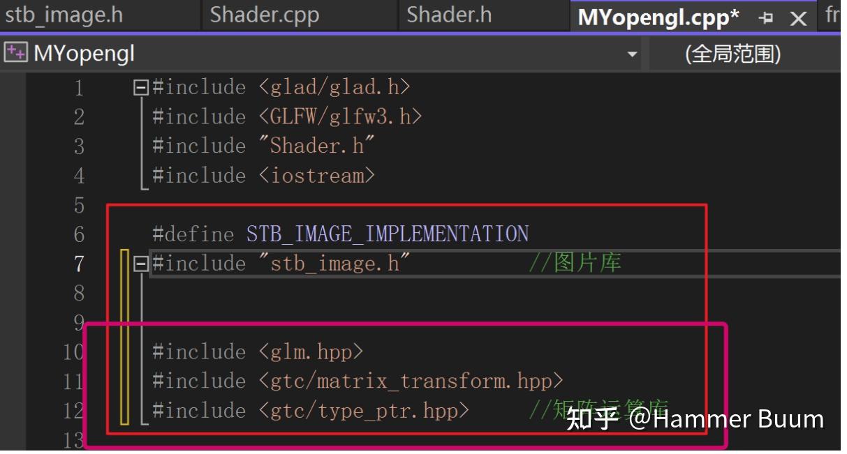 16>>opengl,导入GLM库，（该库只有头文件），使物体发生变换 - 知乎