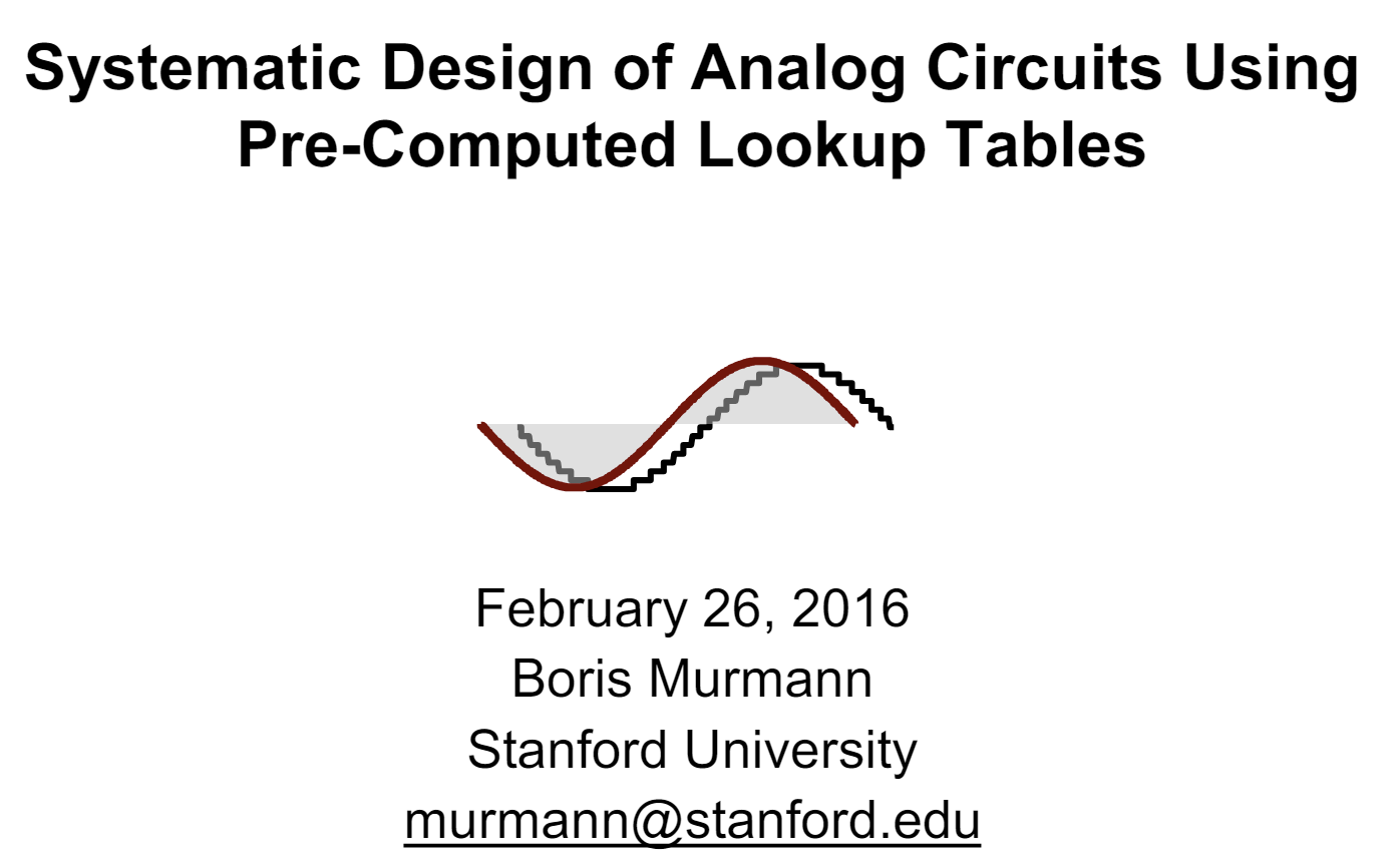 AIC|gm/id设计方法|Systematic Design of Analog Circuits Using Pre-Computed Lookup Tables - 知乎