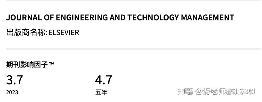 M303《Journal of Engineering and Technology Management》管理学大类SSCI，中科院三区 ...