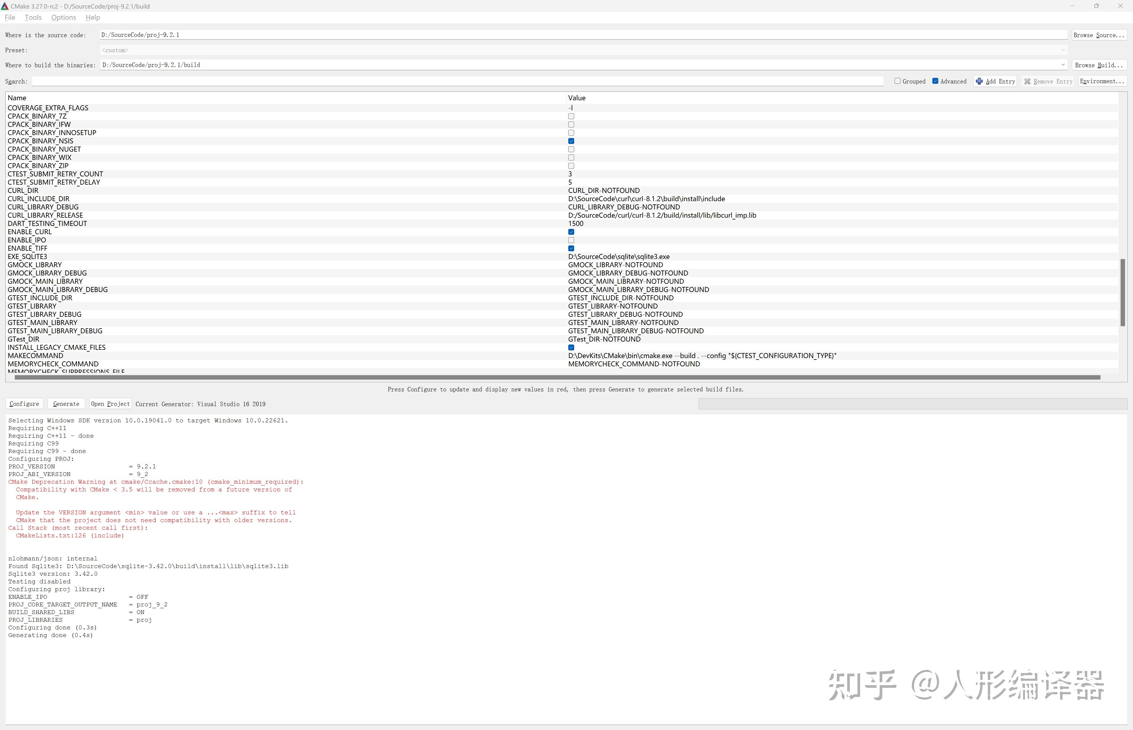 Windows下用Visual Studio 2019编译Proj - 知乎