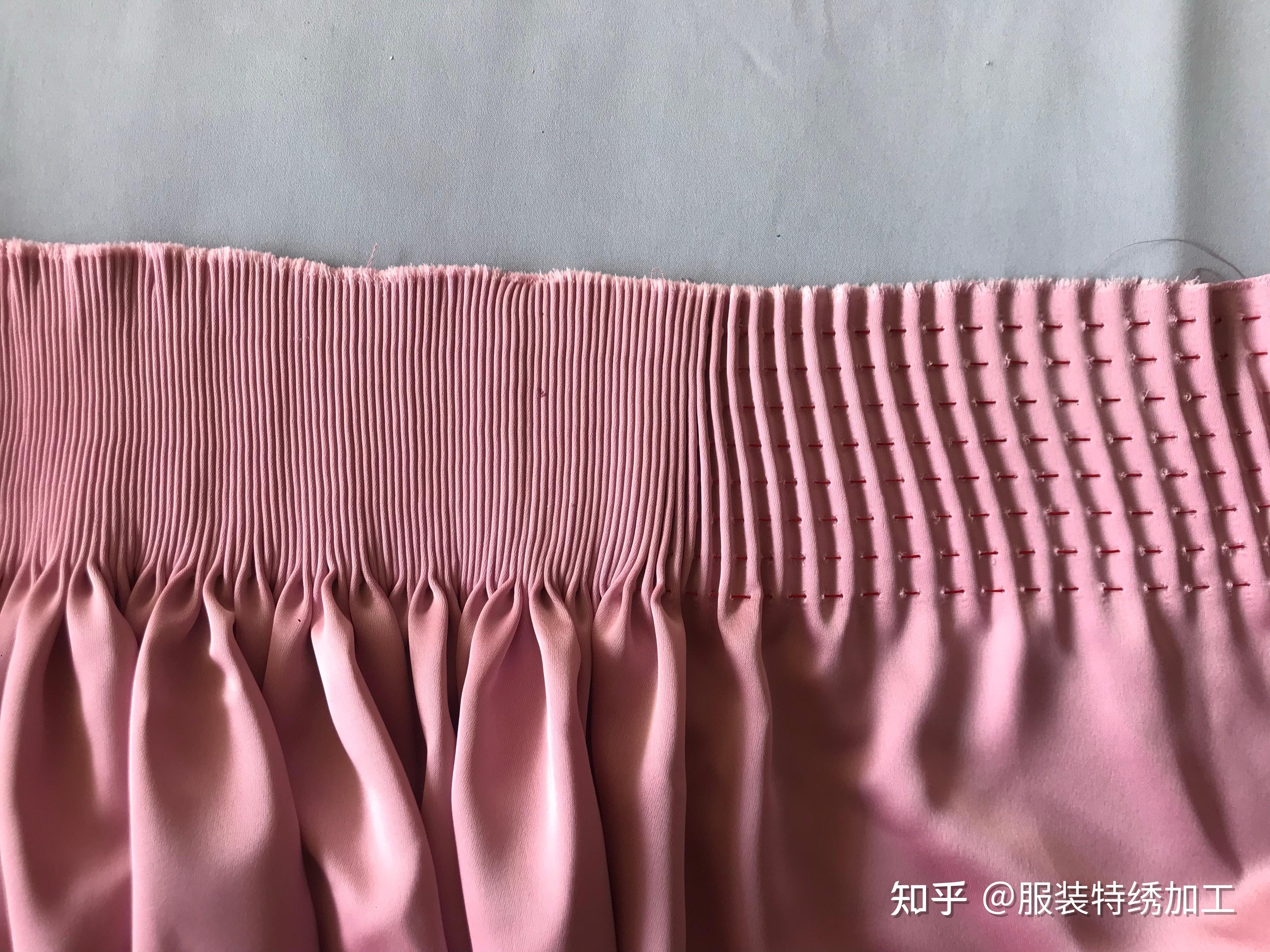 【缩褶绣面料抽褶】科普特种绣花加工工艺，分享汉服面料褶皱工艺。 - 知乎