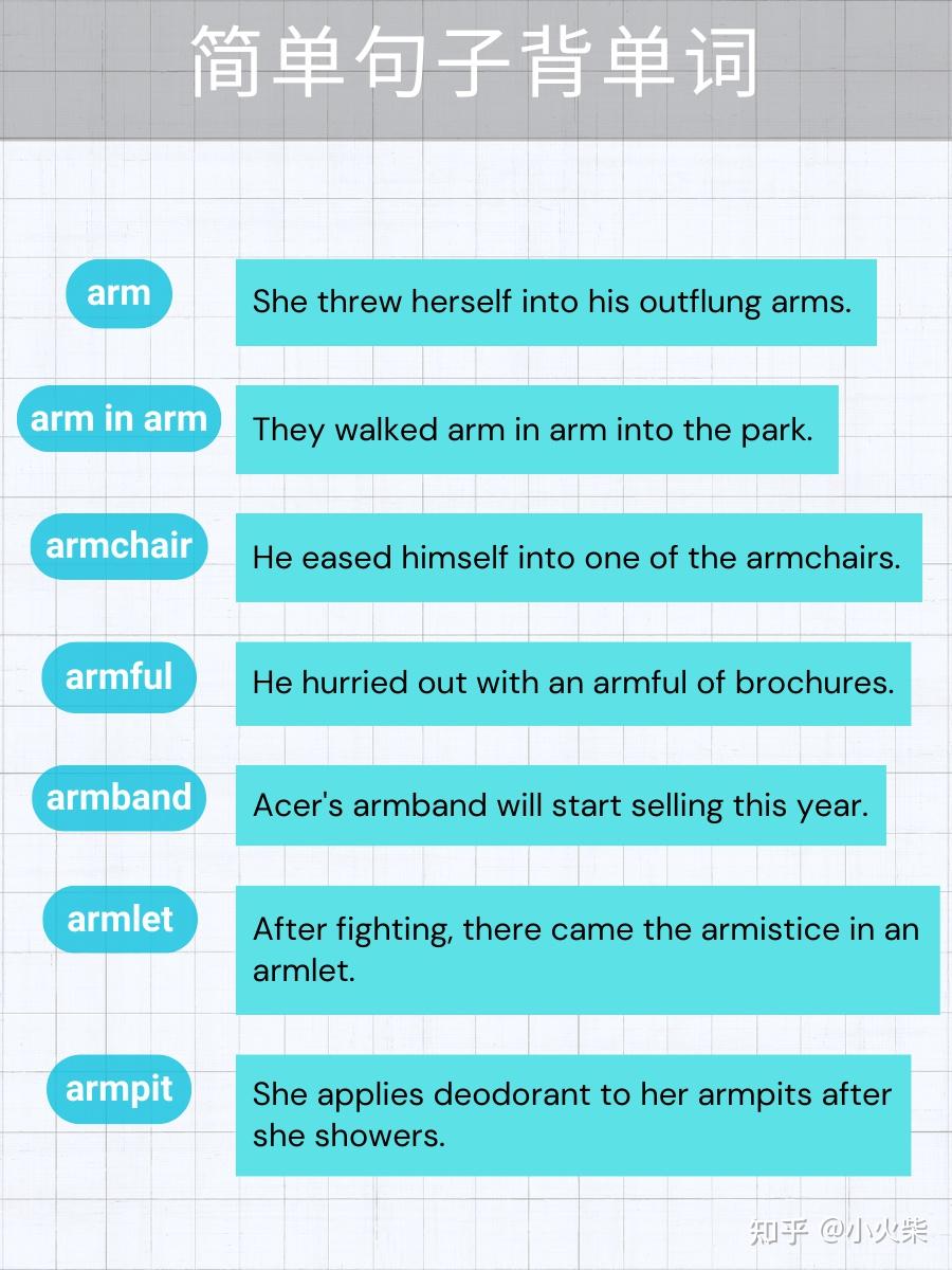 5张图片记单词 arm(手臂) - 知乎