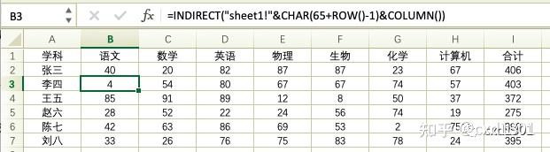 Excel如何实现任意数量的行列转置引用？即一个表的第i行第j列，引用另外一个表的第j行第i列 知乎