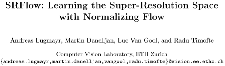 流式模型(Flow-based)与超分, ECCV2020 - 知乎