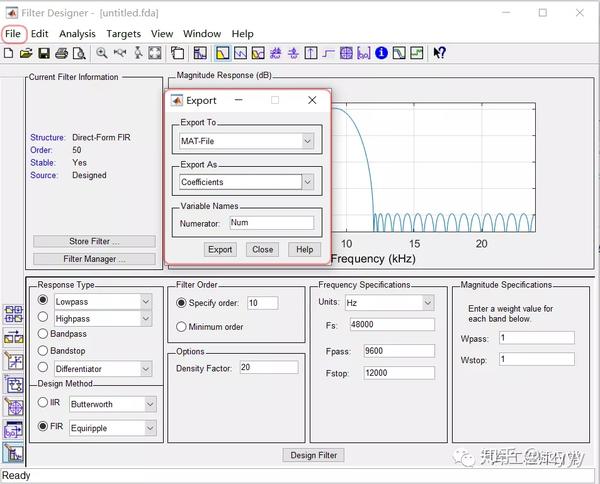 [控制相关] 滤波器2_使用fdatool以及建模设计 - 知乎