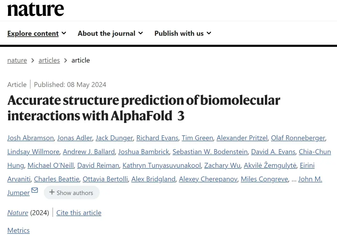 Nature|AlphaFold 3 预测了所有生命分子的结构和相互作用 - 知乎