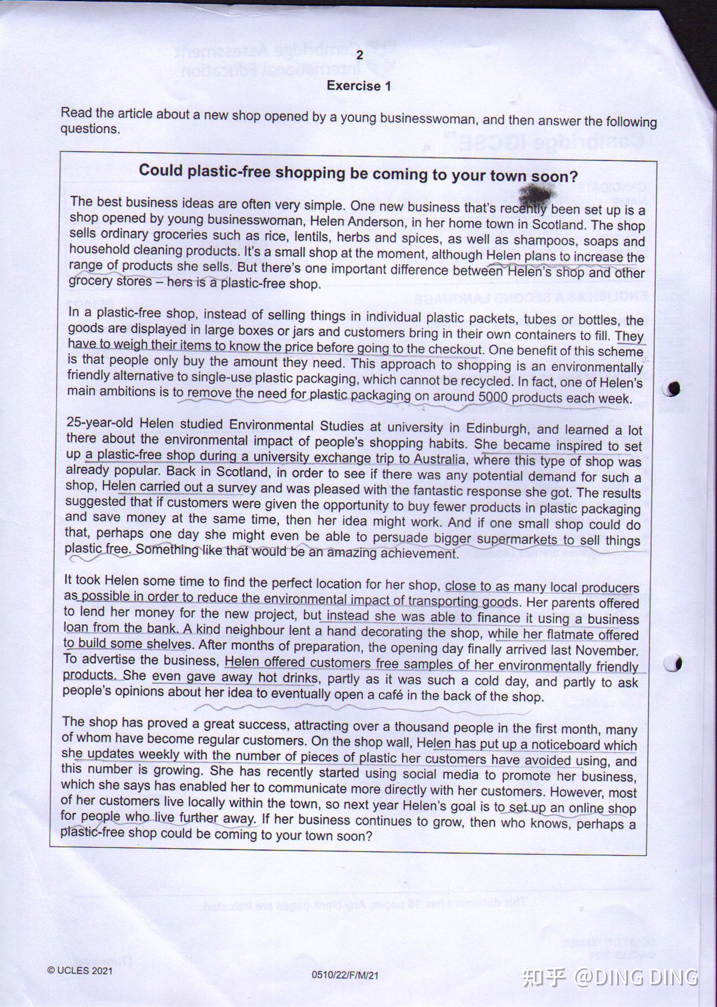 剑桥国际CIE考试 IGCSE 英语 ESL English as a Second Language (Speaking ...