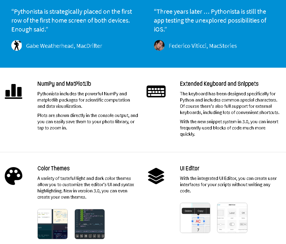 酷站推荐 - omz-software.com - Pythonista for iOS - 知乎
