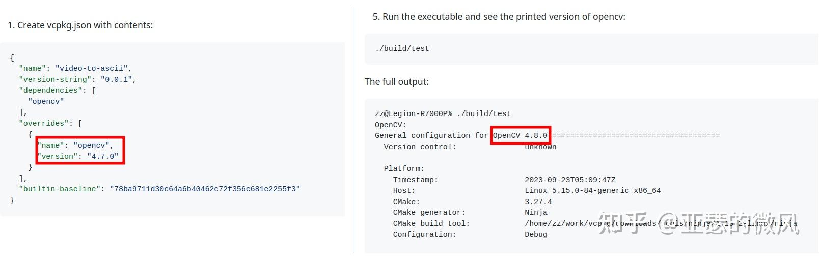 vcpkg 使用特定版本的 opencv - 知乎
