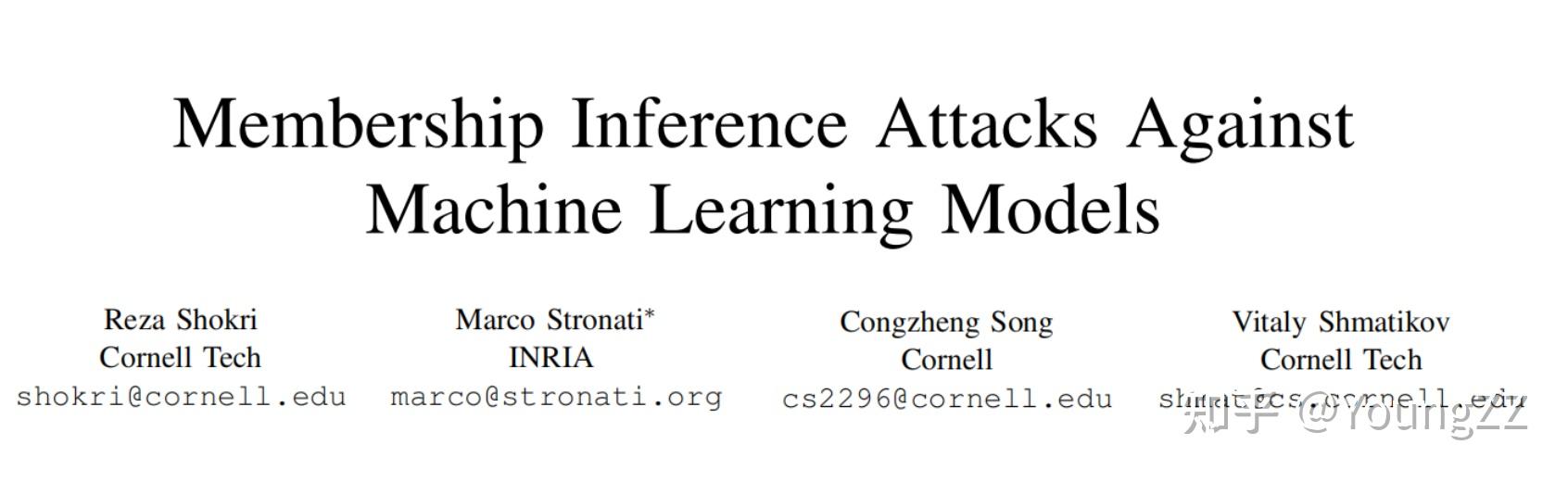 成员推断攻击：Membership Inference Attacks Again Machine Learning Models - 知乎