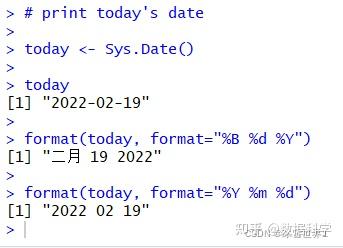 R语言使用Sys.Date函数获取今天的日期、使用format函数进行格式化日期信息输出 - 知乎