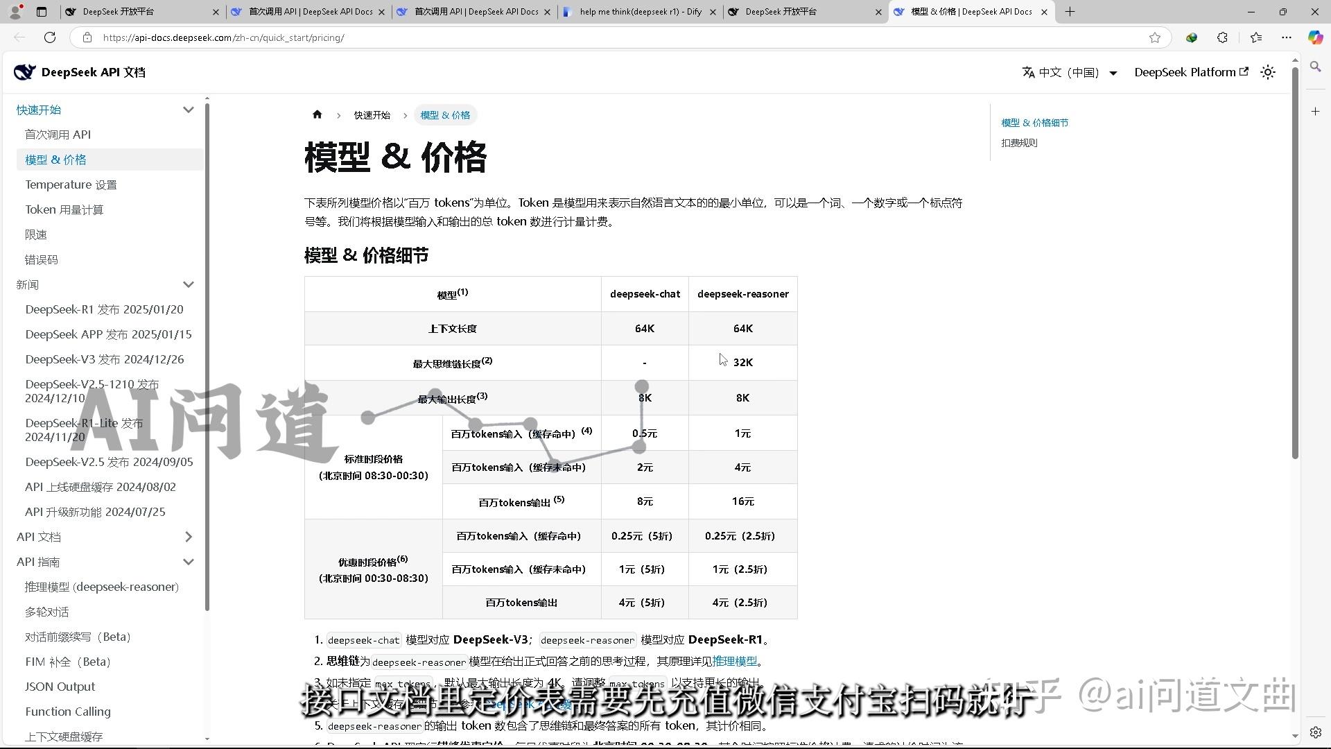 deepseek接口API key领取。token数充值。dify调用工作流。 - 知乎