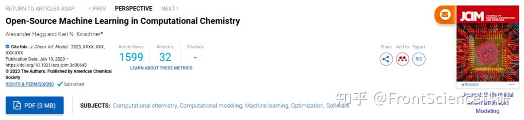 JCIM｜计算化学中的开源机器学习工具总结 - 知乎