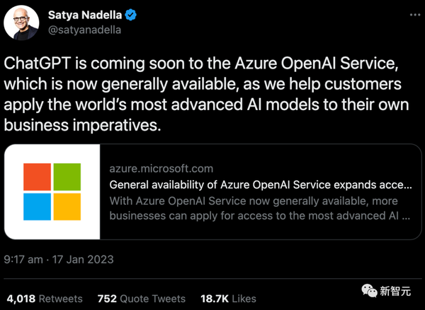 微软杀疯了！全家桶嵌入ChatGPT，云平台Azure强到发指 - 知乎