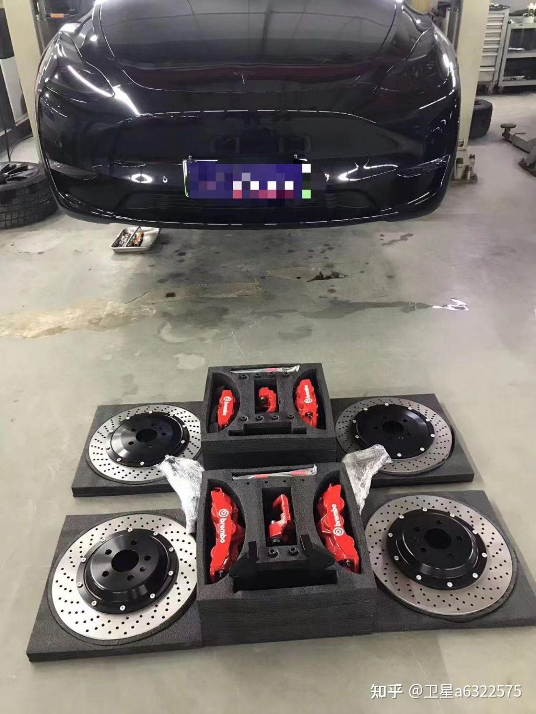 （特斯拉Model Y刹车改装）Brembo前6后4＋电子卡钳套装，颜值满分、制动效果杠杠滴 - 知乎