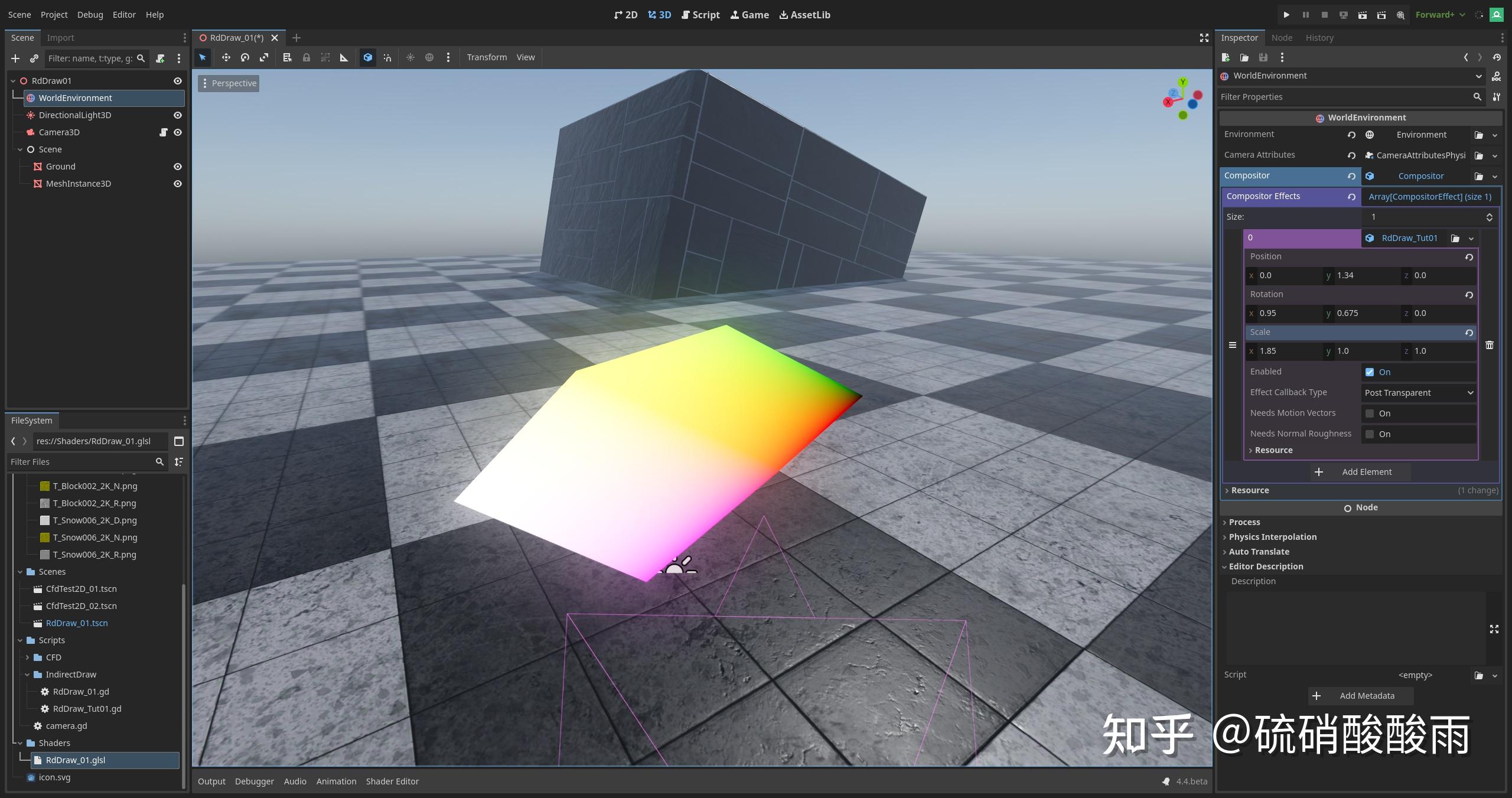 【Godot】使用GDScript直接生成Mesh Draw Command绘制几何体 - 知乎