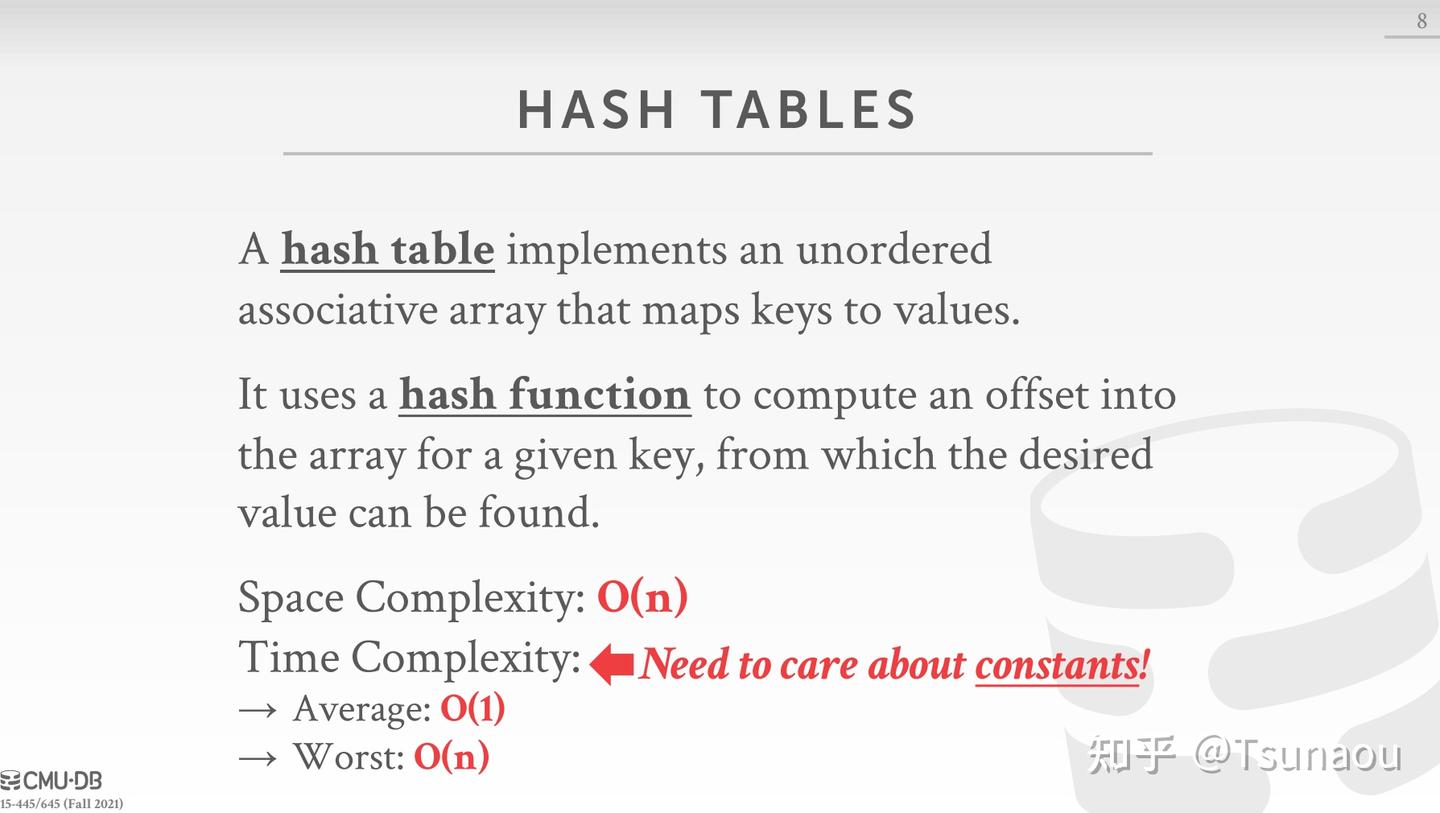 CMU-15-445 Intro to Database Systems 学习笔记 - 知乎