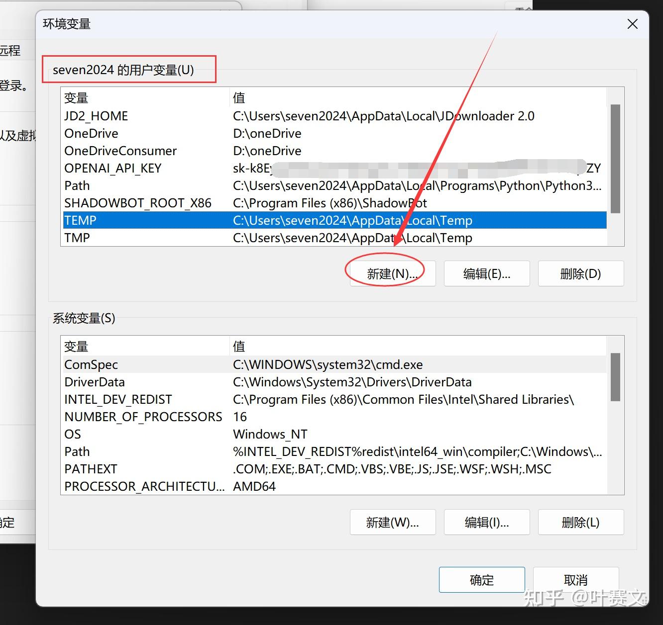 小白如何设置openai api key的环境变量 - 知乎