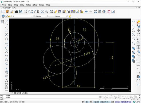 使用CAD圆形辅助寻找圆心 - 知乎