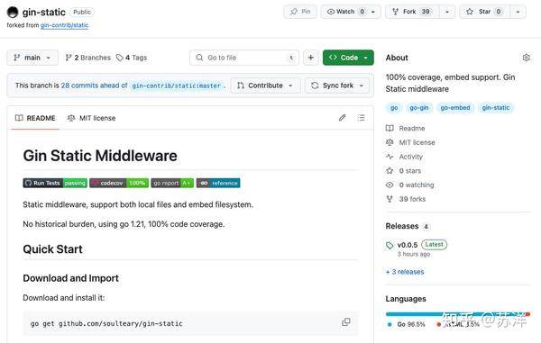 完善 Golang Gin 框架的静态中间件：gin Static 知乎