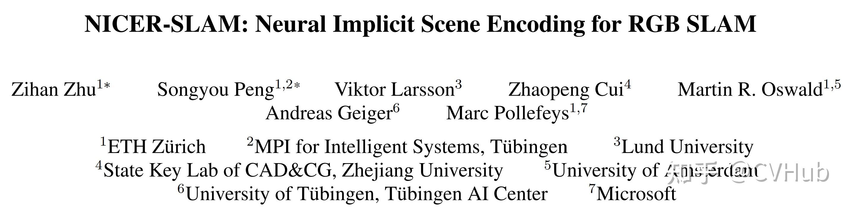 NICER-SLAM: 密集 RGB SLAM 的超级缝合怪！ - 知乎