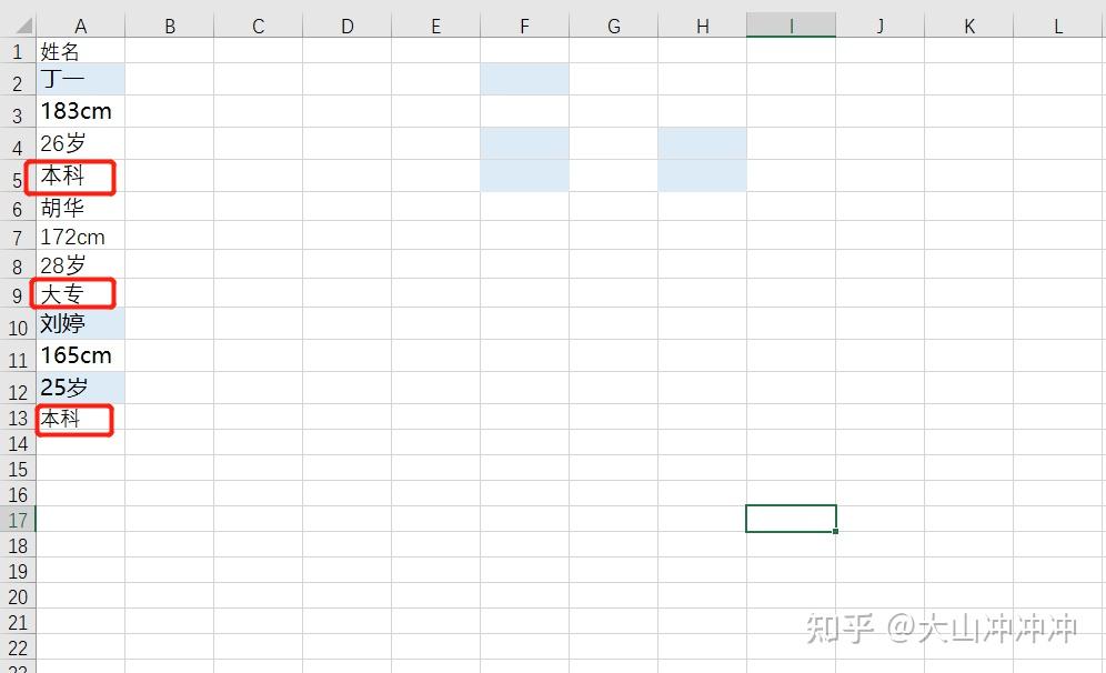 一维表格自动生成二维表格 - 知乎