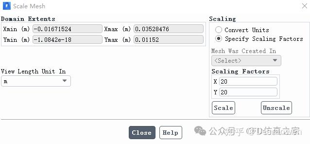 Fluent 模型缩放Scale Mesh设置 - 知乎