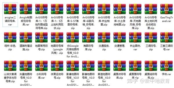 地信测绘常用符号库分享：arcgis符号库、地图符号库、点线面符号库 知乎