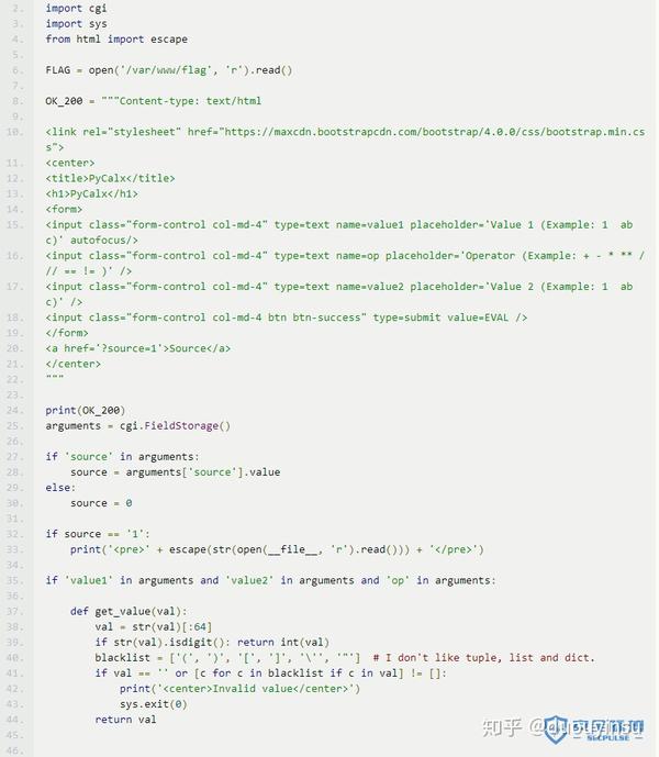 PyCalx PyCalx2 MeePwn 2018 