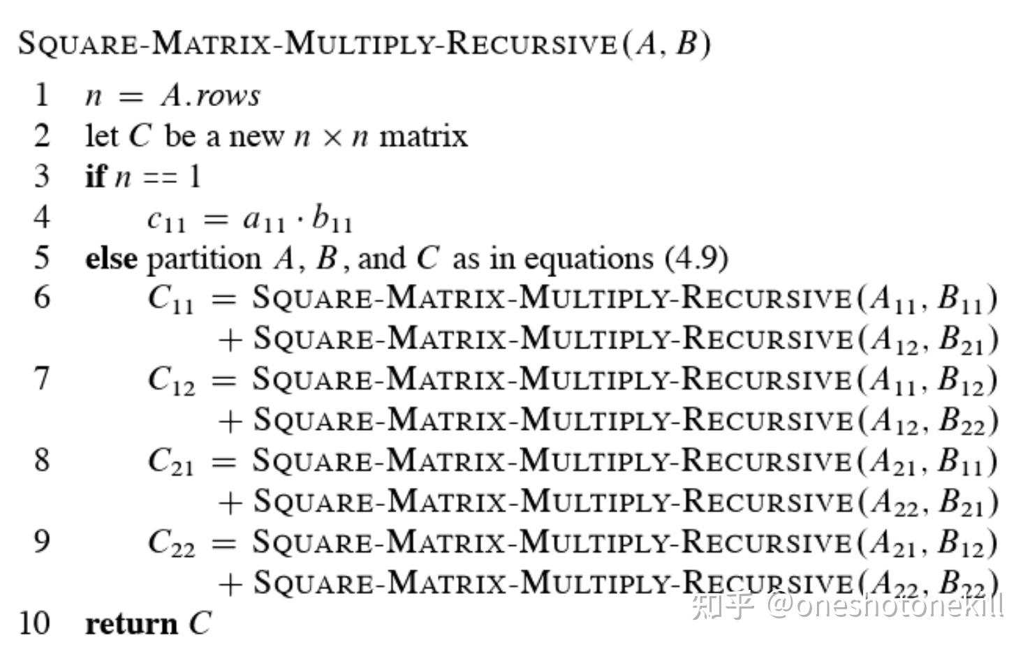 《算法导论》笔记3 矩阵乘法（Strassen's algorithm)（第一章第四节第二部分） - 知乎