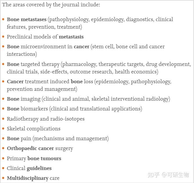 Journal of Bone Oncology：第一本专门研究癌症引起的骨病的杂志 - 知乎