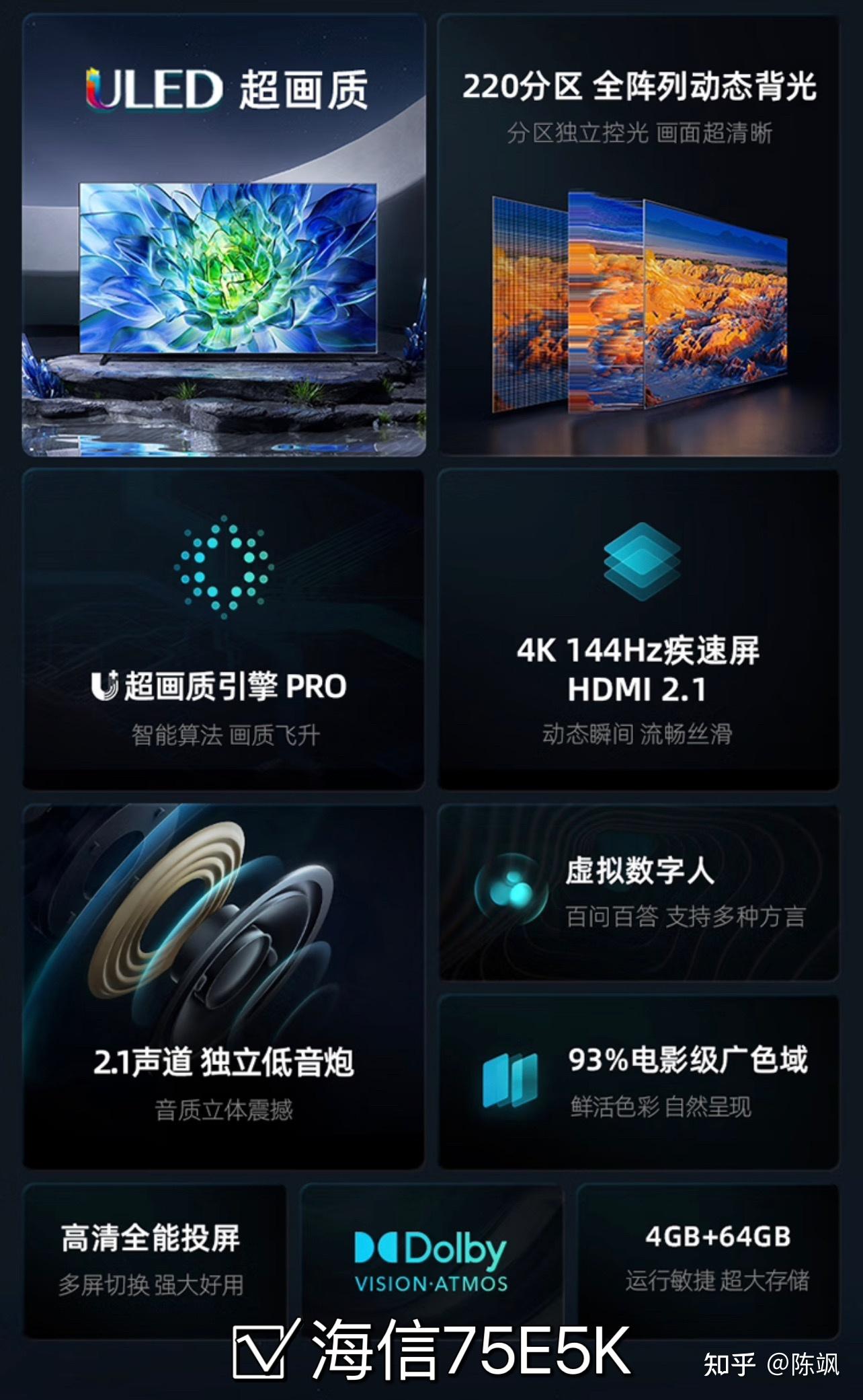 电视选购：海信新品E5K怎么样？比E5H升级在哪？值不值得买？ - 知乎