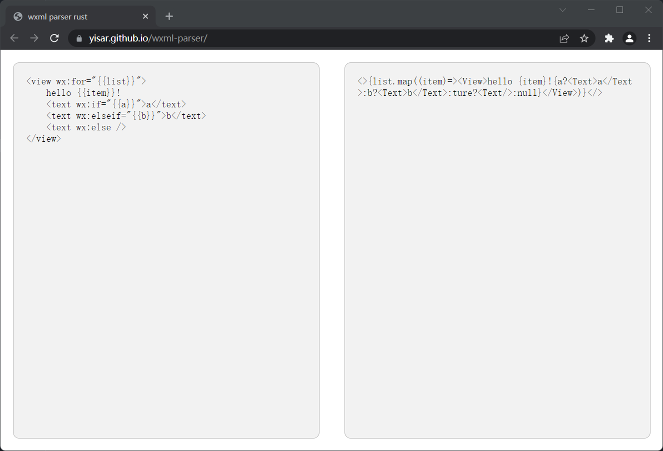 Rust Parser Example