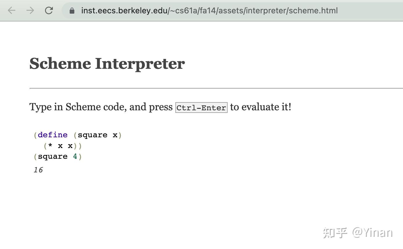 在线运行Scheme代码 - 知乎