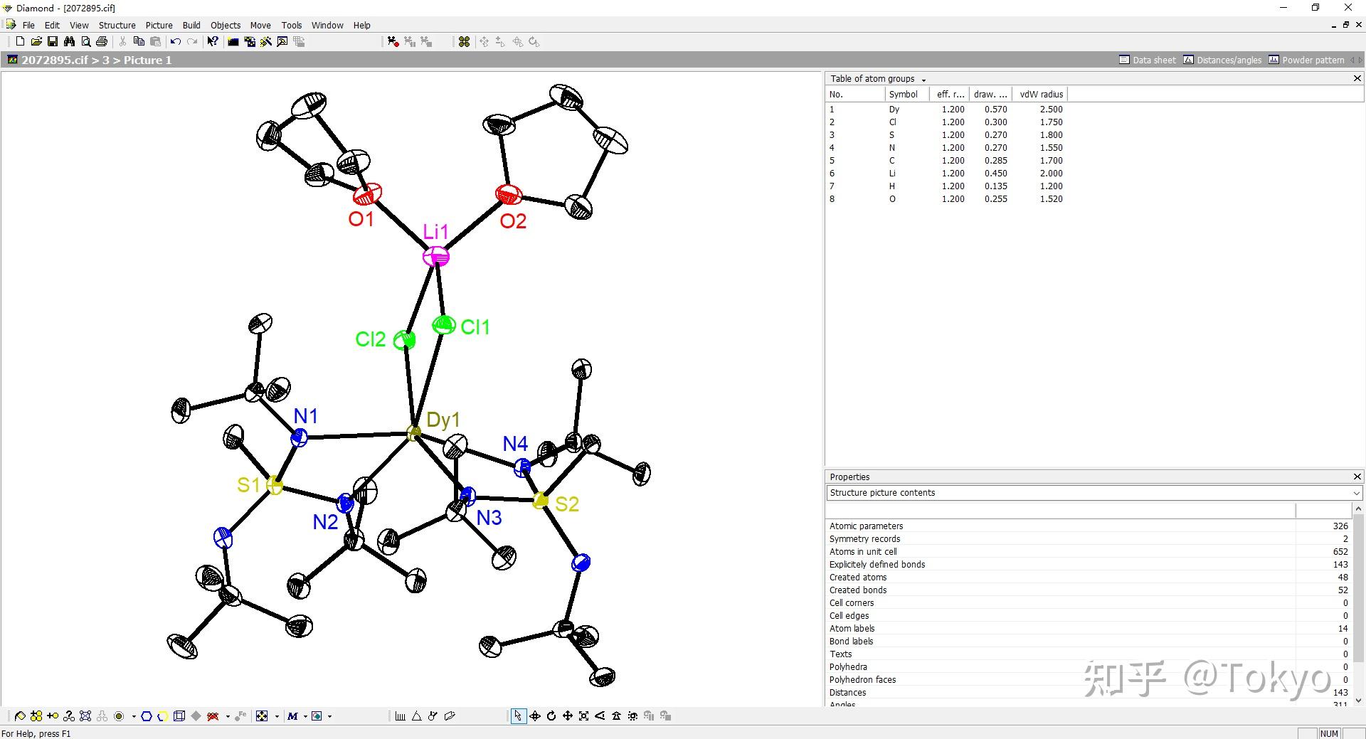 Diamond绘图-绘制Ortep风格的晶体结构图1 - 知乎