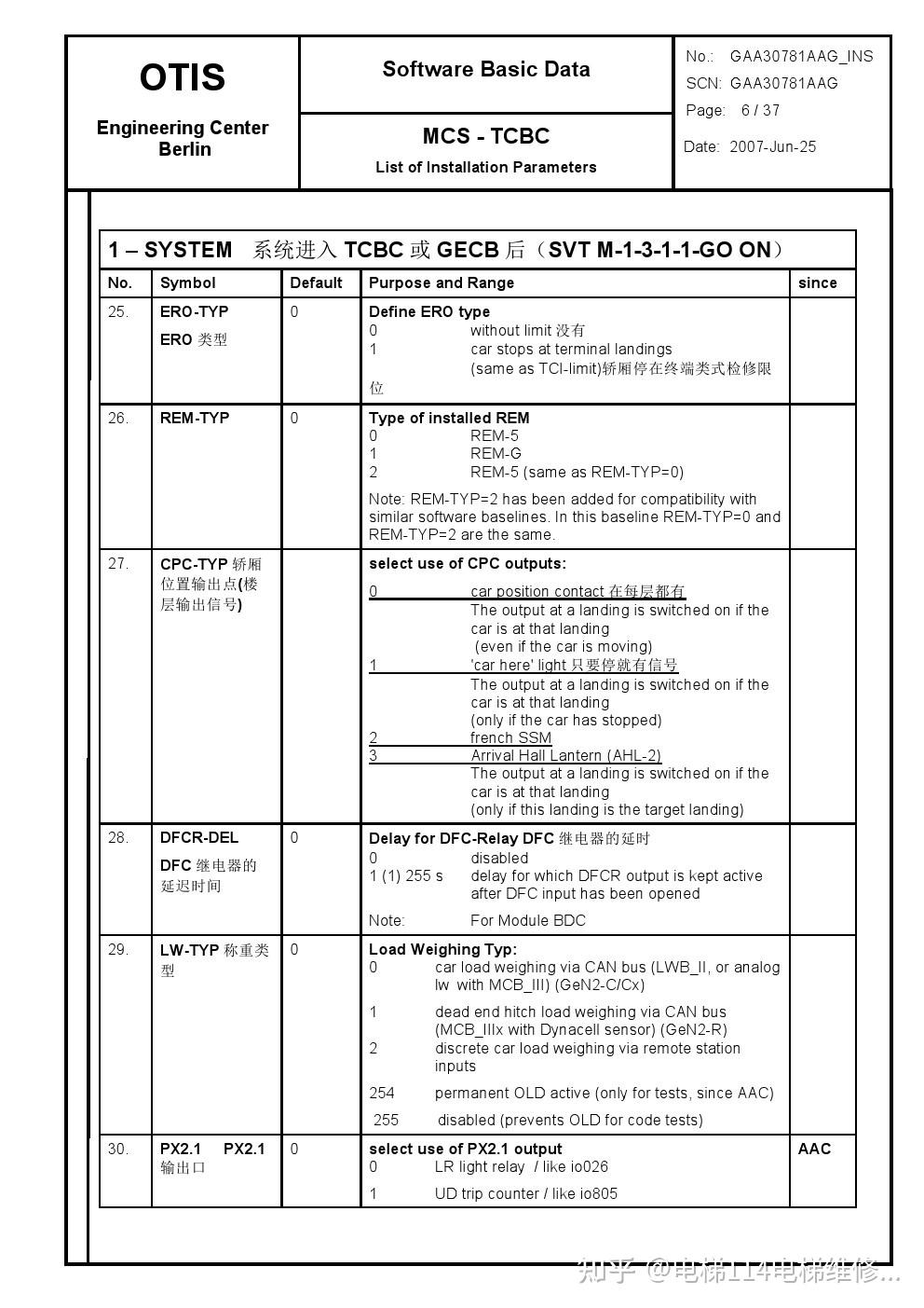 奥的斯TCBC或GECB板参数详解 - 知乎